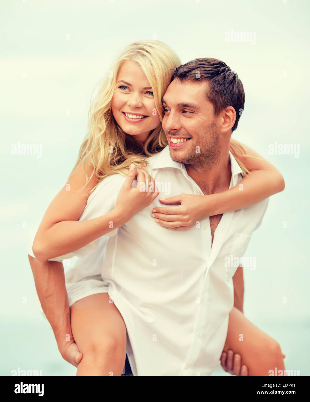 couple at seaside Stock Photo - Alamy