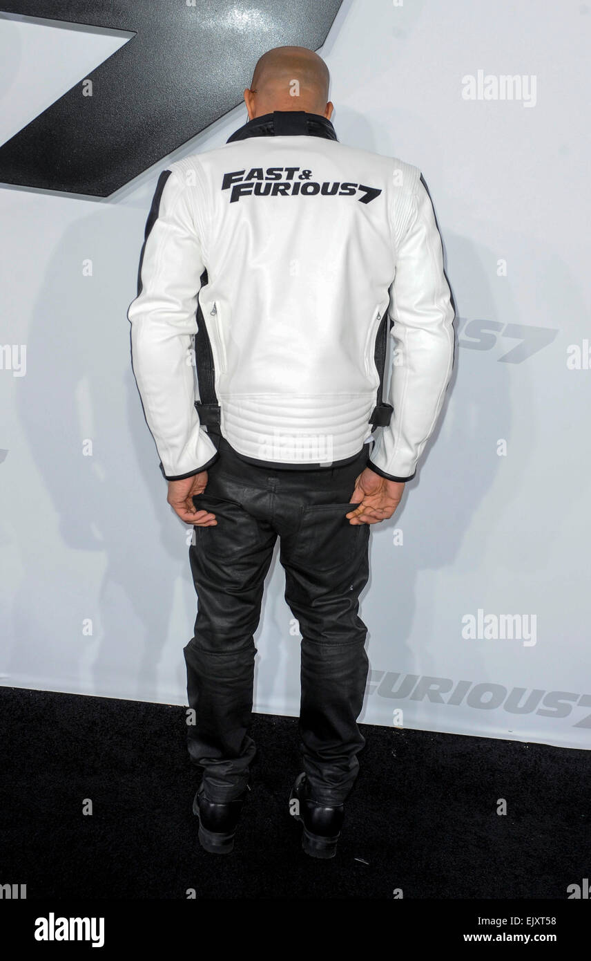Vin Diesel Fast & Furious 7 Film Premiere 01/04/2015 Hollywood/picture ...