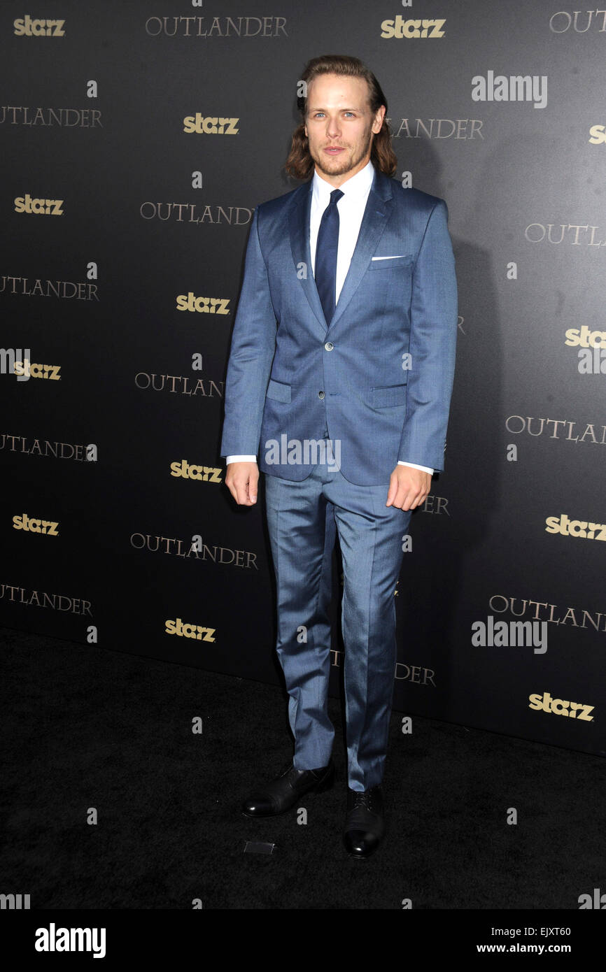 New York City. 1st Apr, 2015. Sam Heughan attends the 'Outlander' mid ...