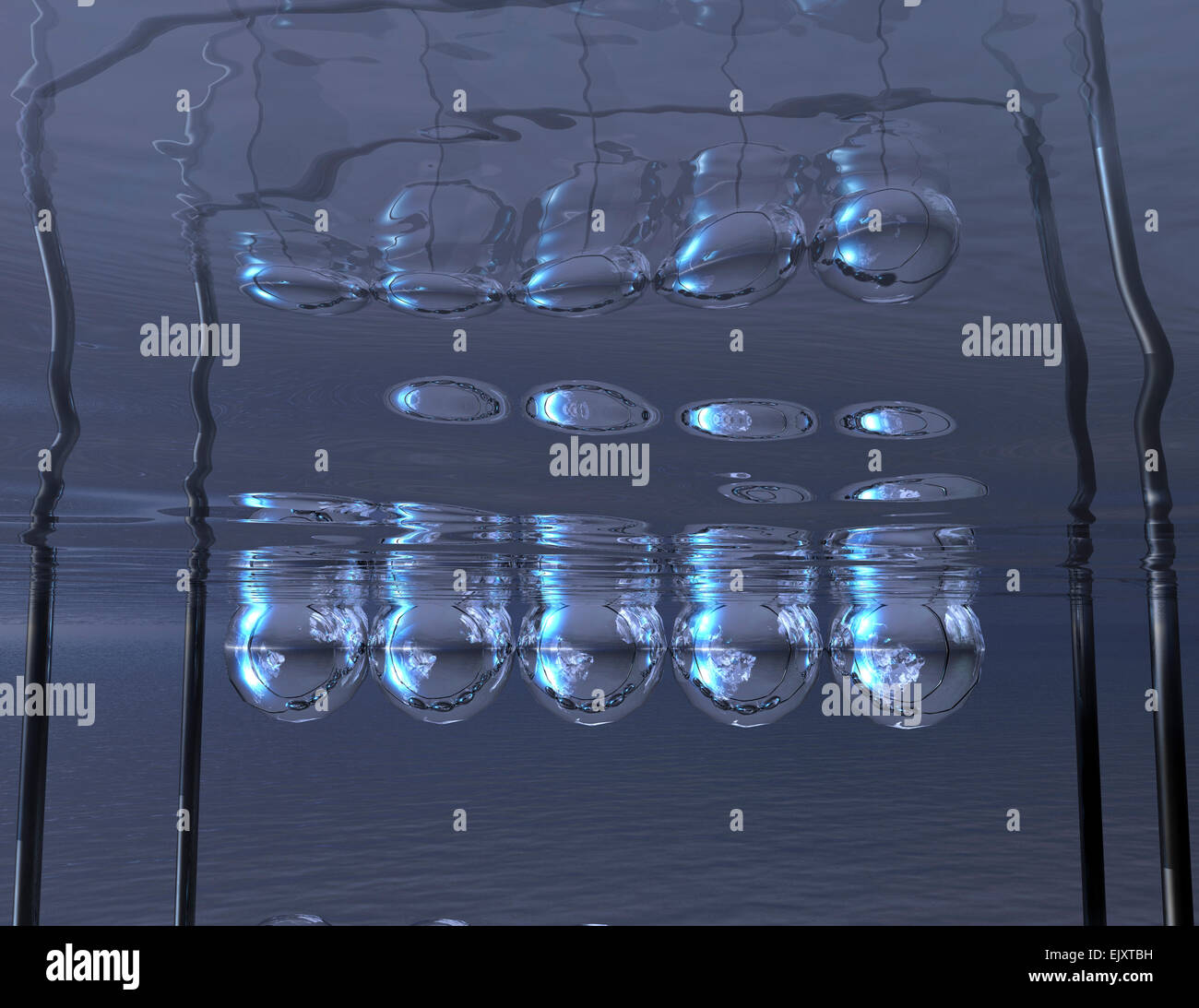 digital visualization of a ping game with globes Stock Photo - Alamy