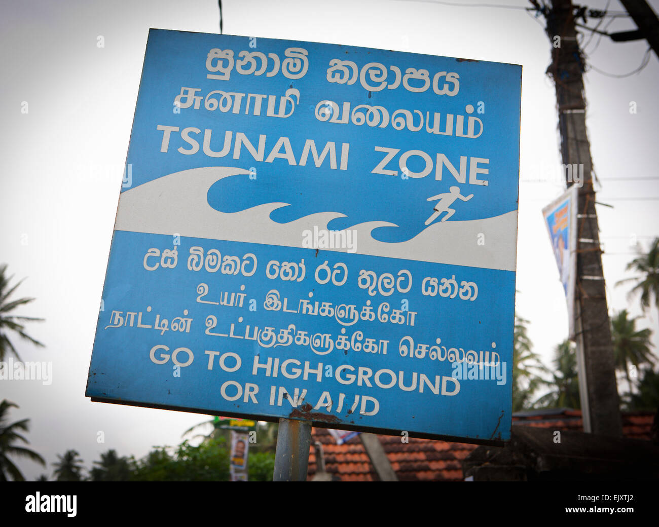 Tsunami Sign High Resolution Stock Photography and Images - Alamy