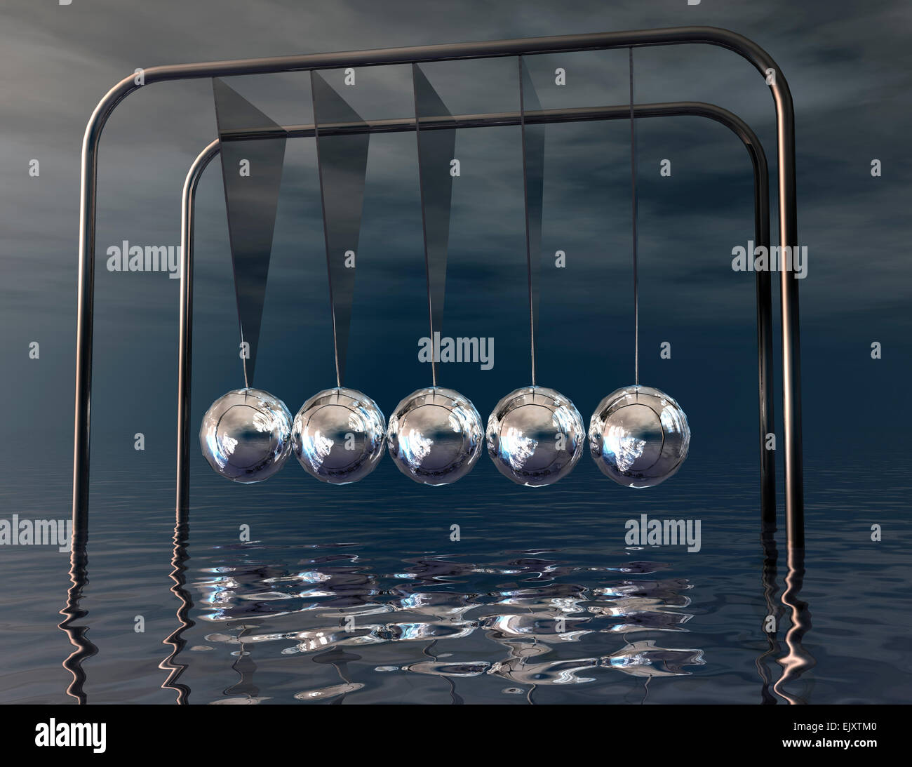digital visualization of a ping game with globes Stock Photo - Alamy