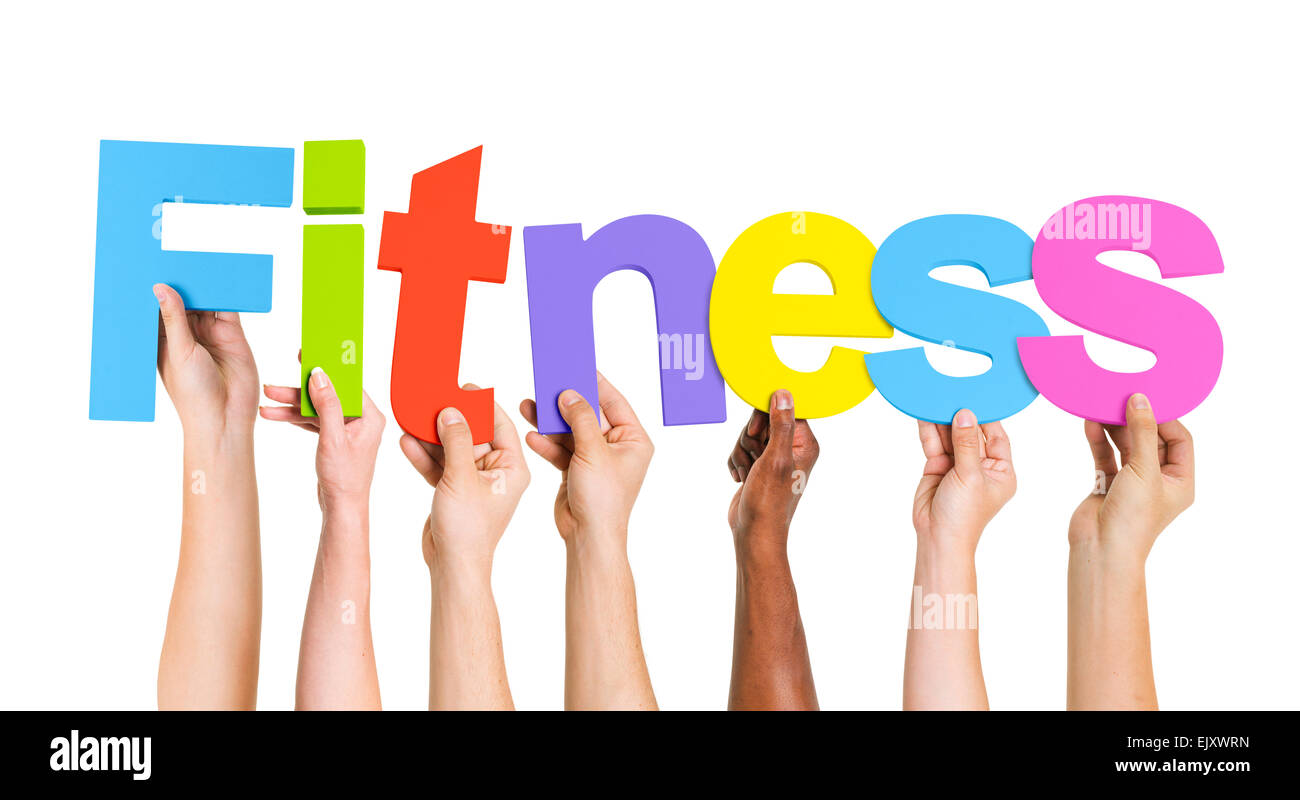 Multiethnic Hands Holding Text Fitness Stock Photo - Alamy Multiethnic Hands Holding Text Fitness Stock Photo - Alamy