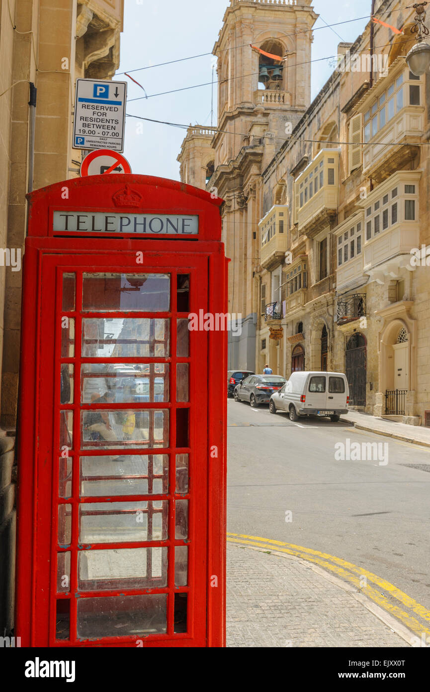 An old UK telephone kiosk in Valletta, Malta Stock Photo - Alamy
