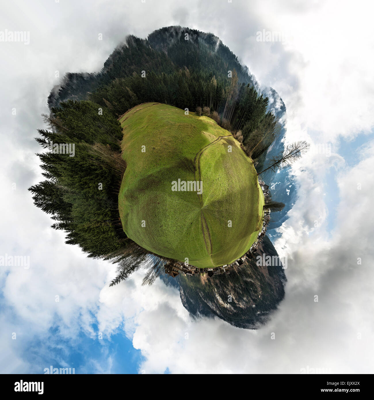 Austrian Alps - 360 degree view panorama, Mayrhofen Stock Photo - Alamy