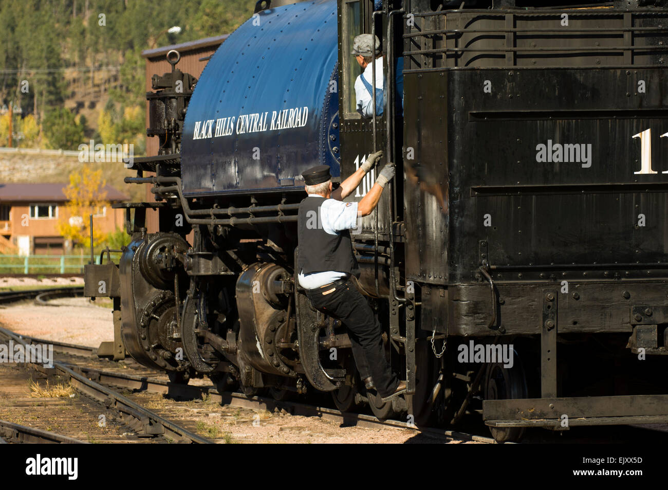 1880 Train station, Hill City, Black Hills, South Dakota, USA Stock ...