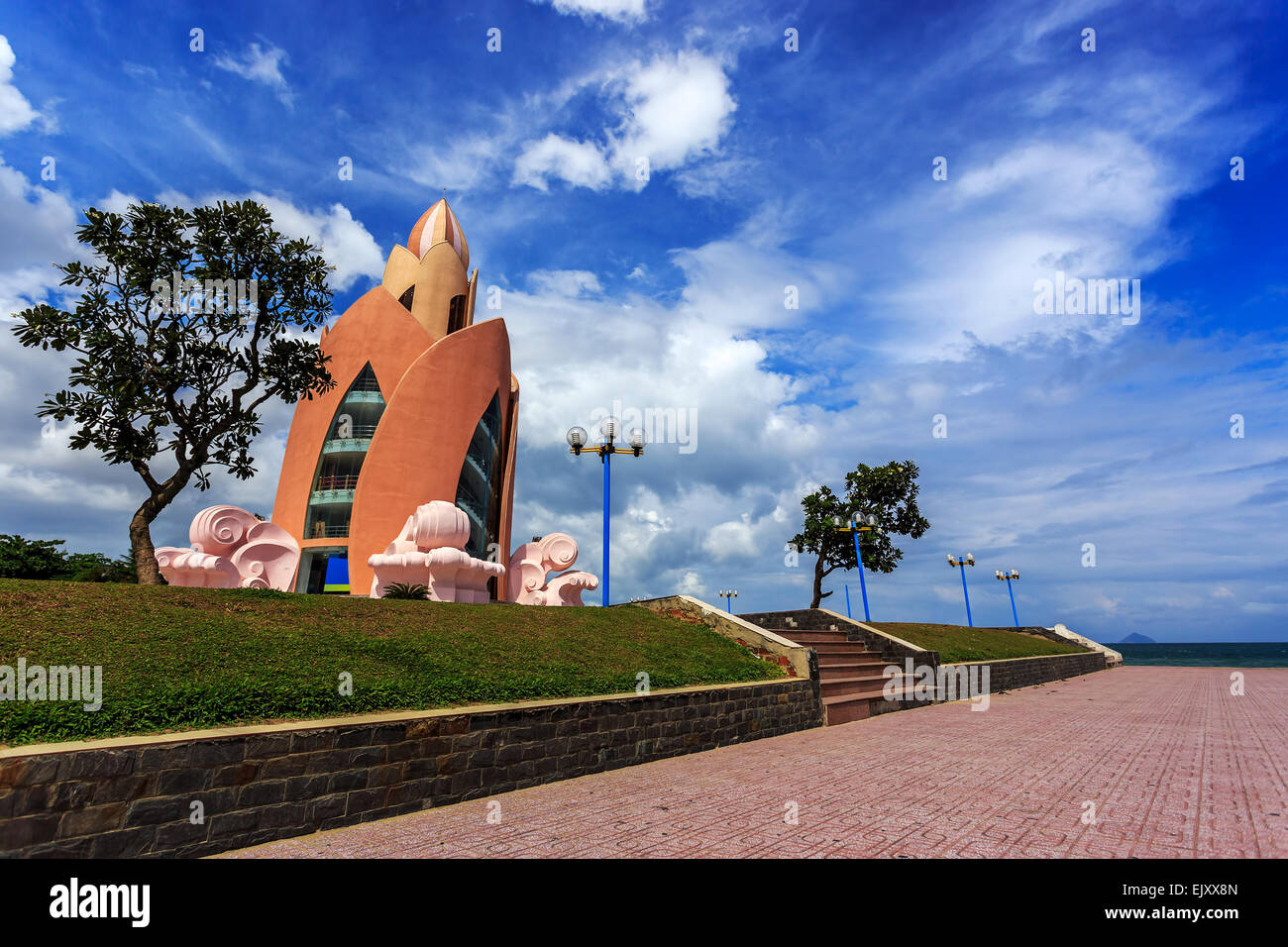 Tower Lotus in Nha Trang Vietnam on a clear sunny day Stock Photo - Alamy