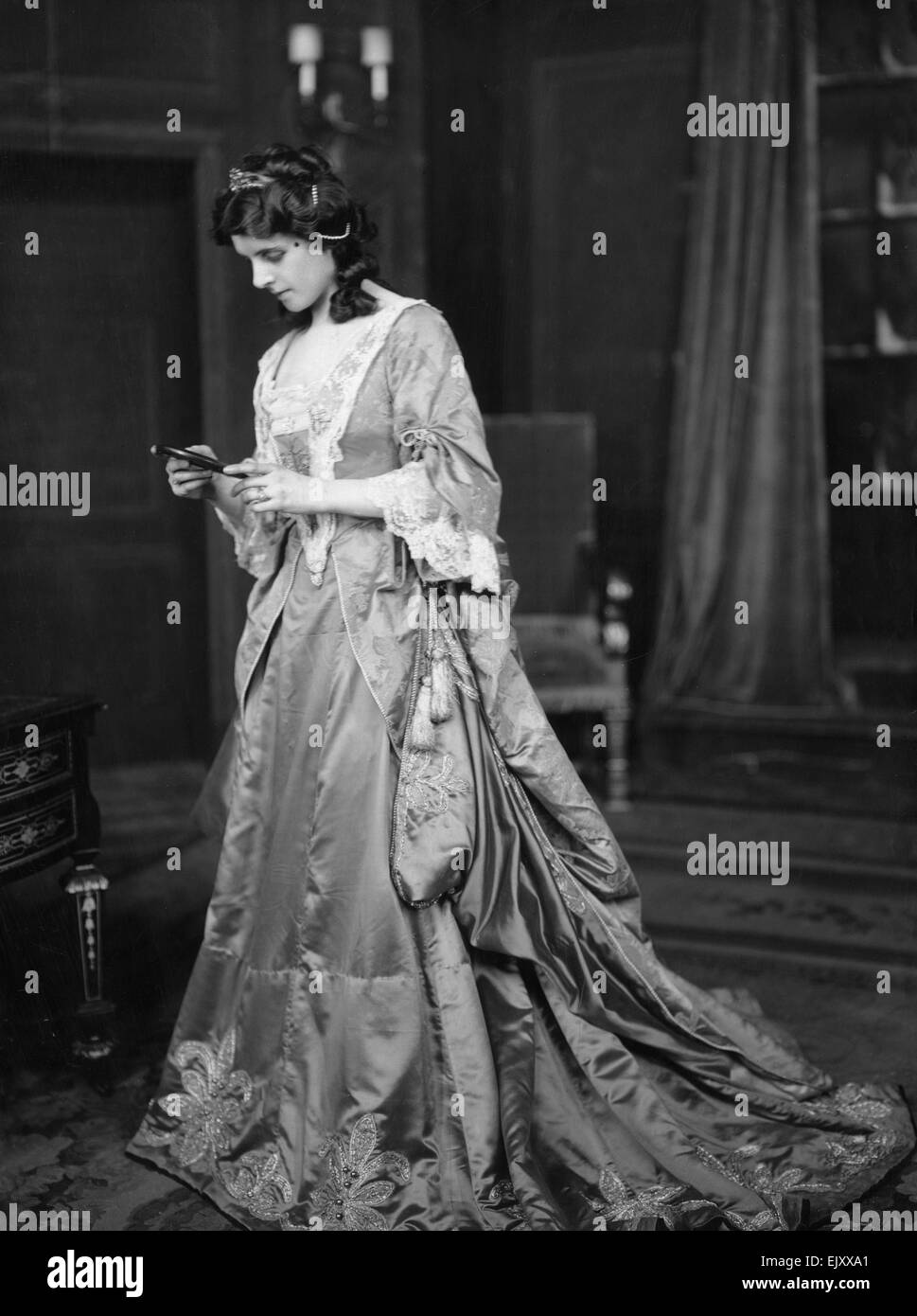 Scene from the play Princess Clementina. 10th December 1910 Stock Photo ...