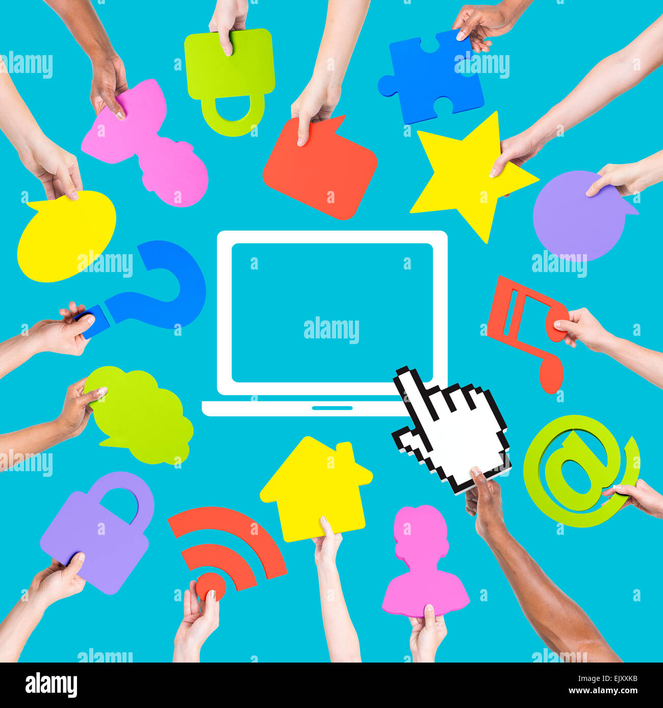 Multi colored icons hi-res stock photography and images - Alamy