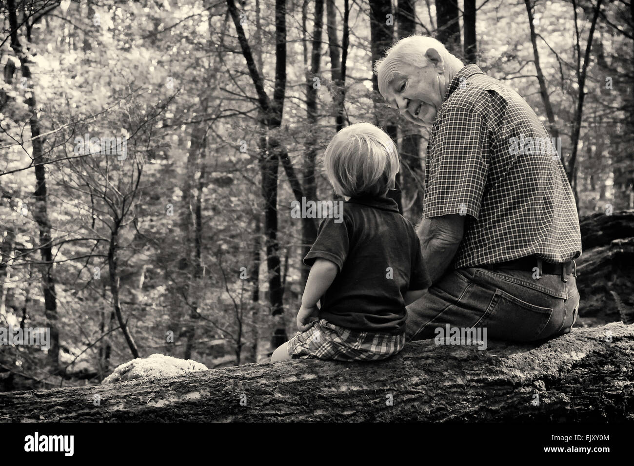 Man and his grandson Stock Photo - Alamy