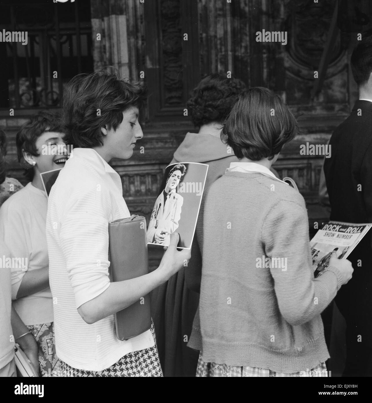 Backstage at The Great Pop Prom 1959, held at the Royal Albert Hall on ...