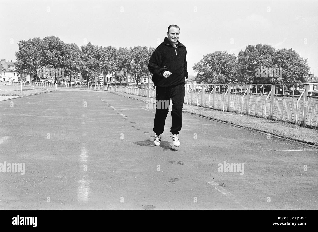 England and Fulham full-back George Cohen in training. He played in the ...