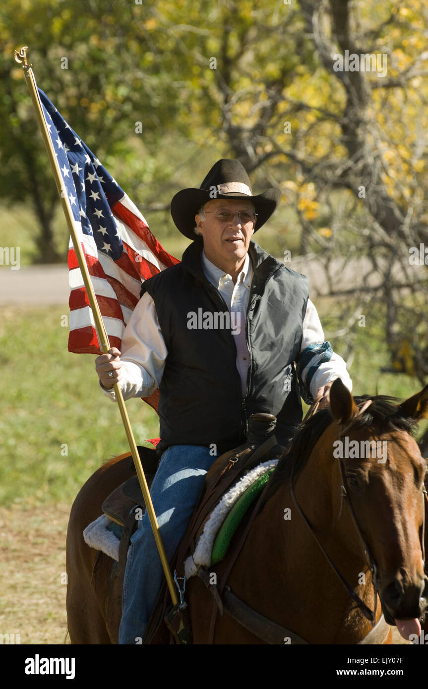 Cowboy at Bison Roundup, Custer State Park, Black Hills, South Dakota ...