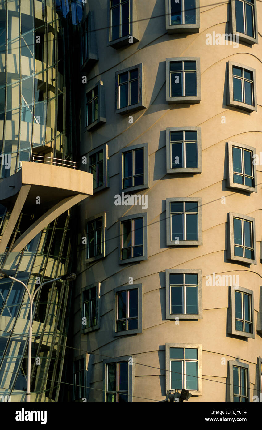 Czech Republic, Prague, Ginger and Fred building, Frank Gehry architect ...