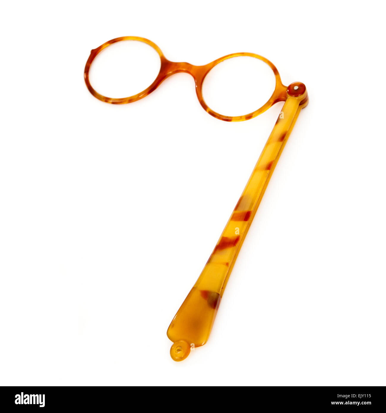 Vintage or antique blonde tortoise shell lorgnette, commonly used in ...
