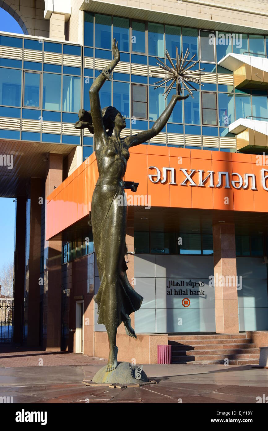 A statue in the streets of Astana, capital of Kazakhstan Stock Photo ...