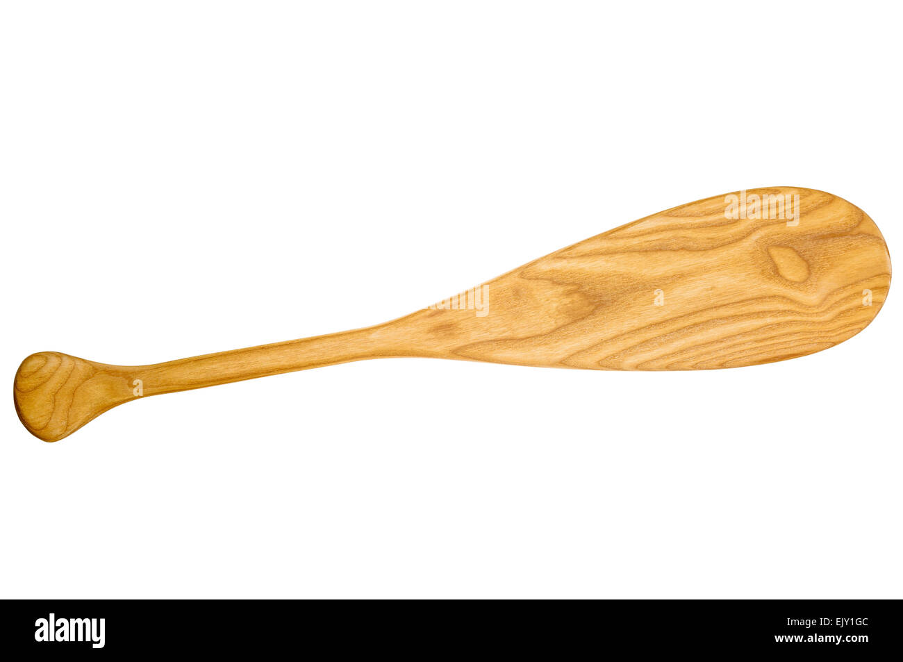 small wooden canoe paddle (decoration) isolated on white Stock Photo ...