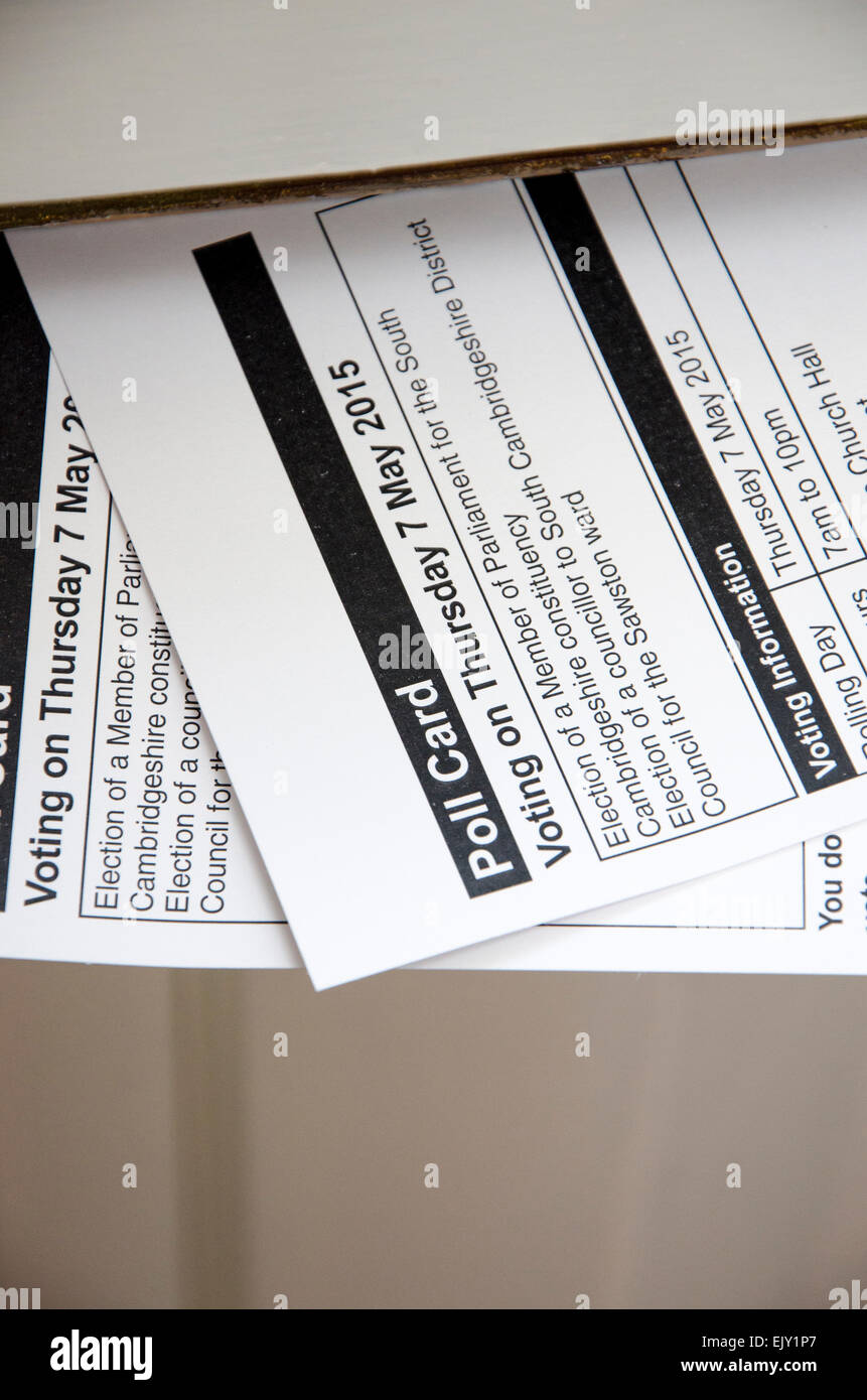 Uk election poll cards hi-res stock photography and images - Alamy