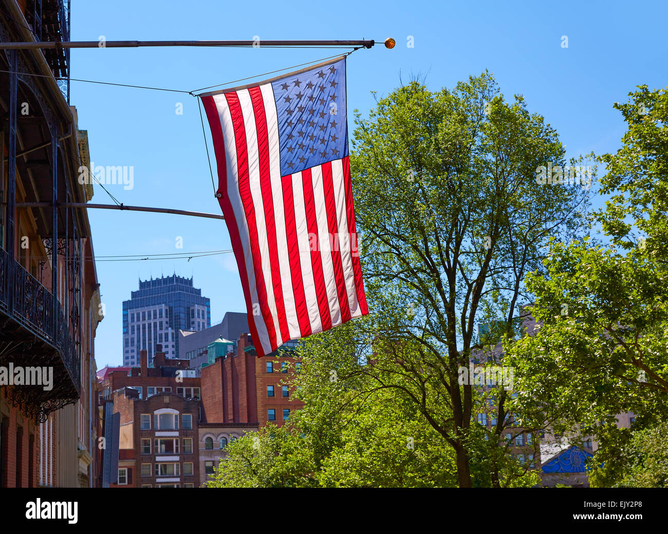 Boston american flag hi-res stock photography and images - Alamy