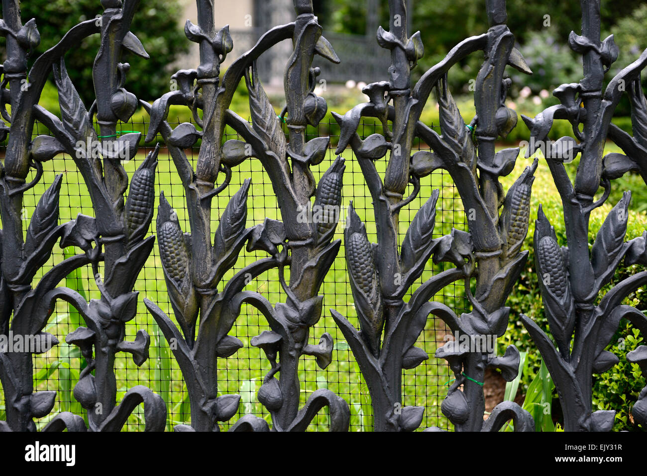 colonel shorts villa cornstalk fence wrought iron metal historical ...