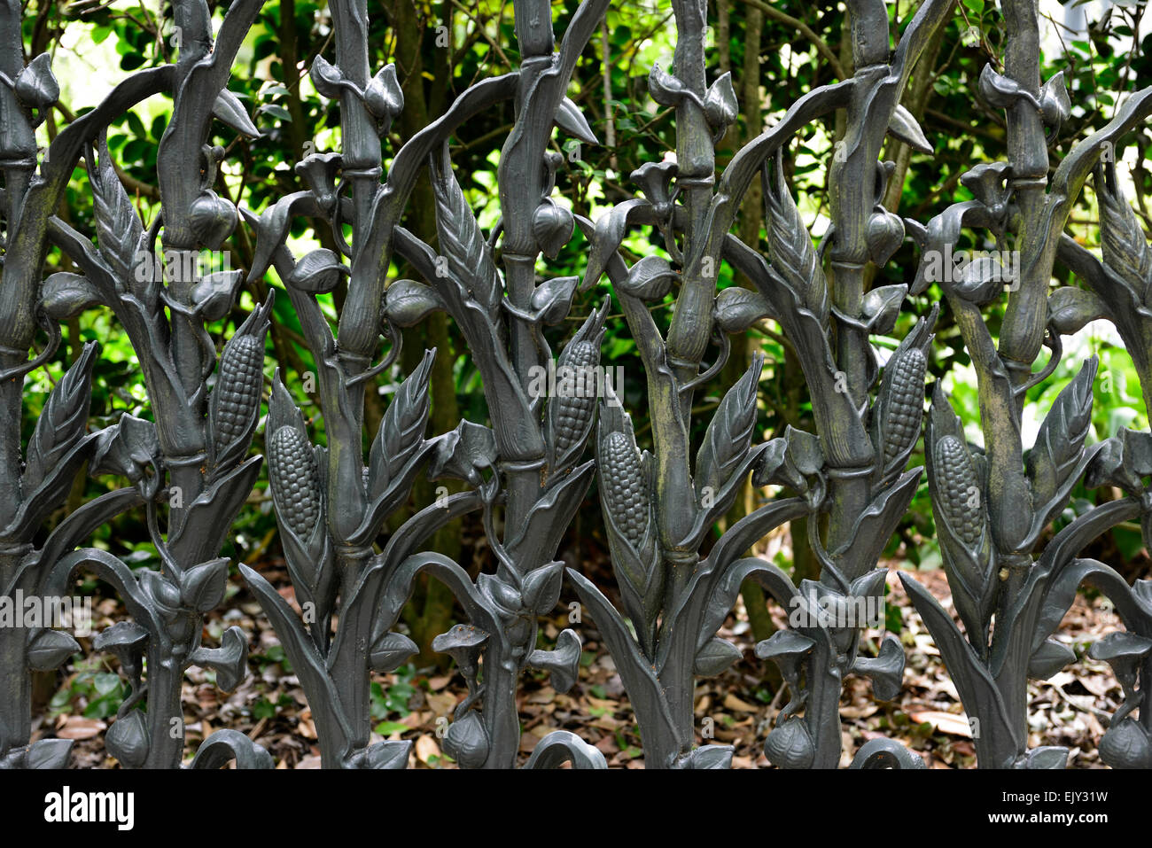 colonel shorts villa cornstalk fence wrought iron metal historical ...