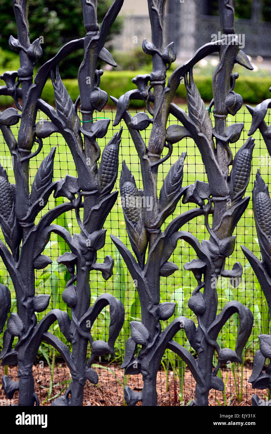 colonel shorts villa cornstalk fence wrought iron metal historical ...