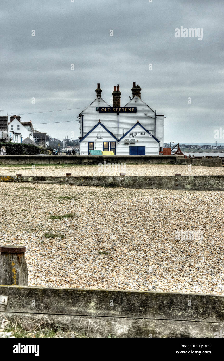 Sea side pub. Pub near beach. Neptune Pub Whitstable. English Pub Stock ...