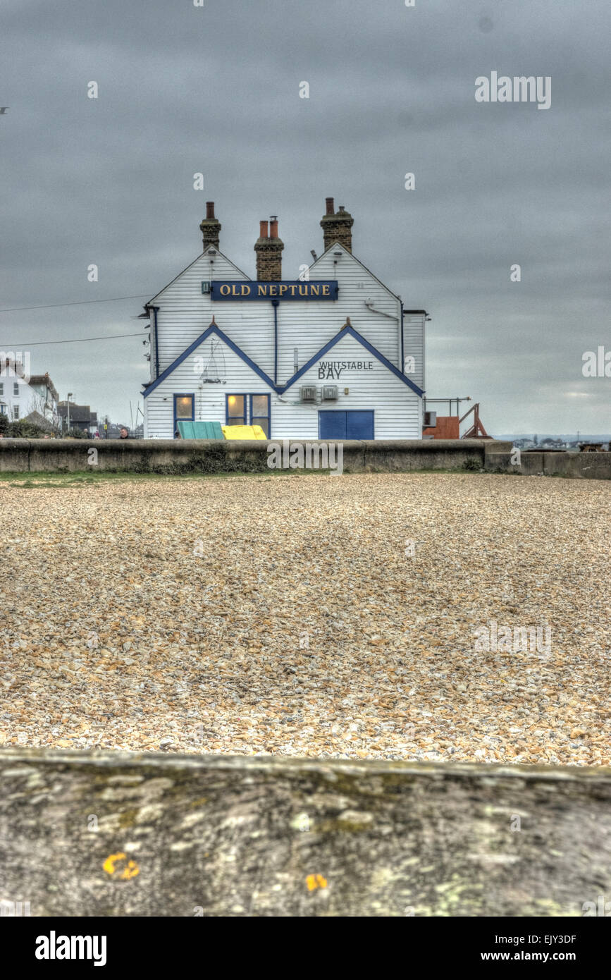 Sea side pub. Pub near beach. Neptune Pub Whitstable. English Pub Stock ...