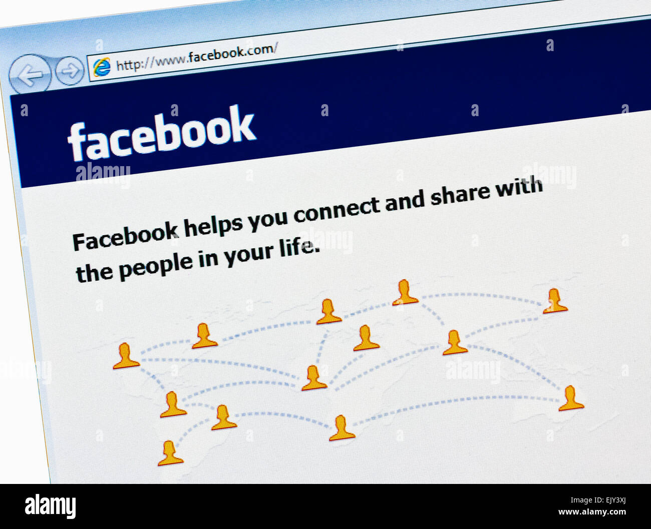 Facebook homepage, one of the biggest social network website. Homepage ...
