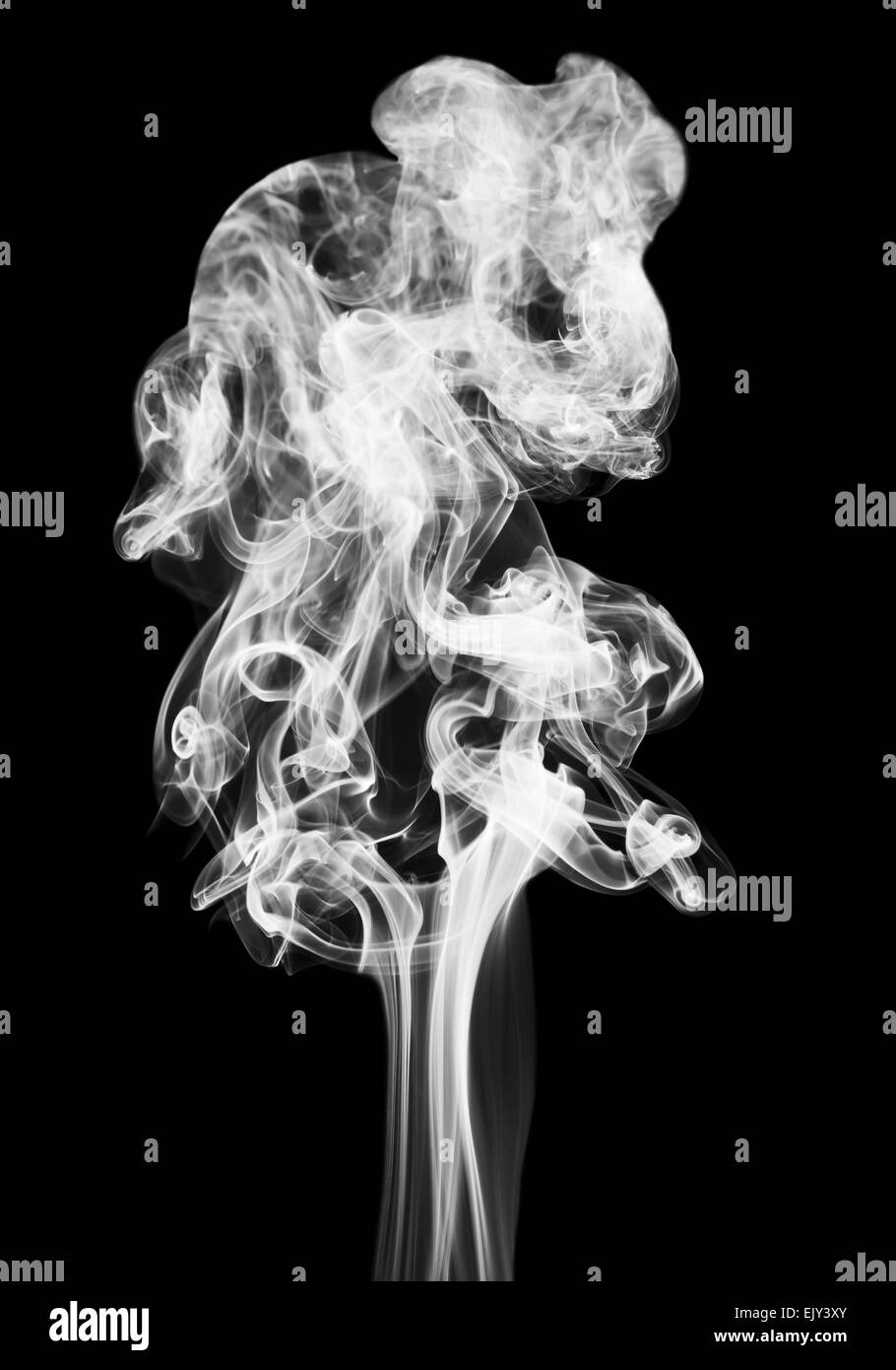 White abstract smoke isolated on black background Stock Photo - Alamy