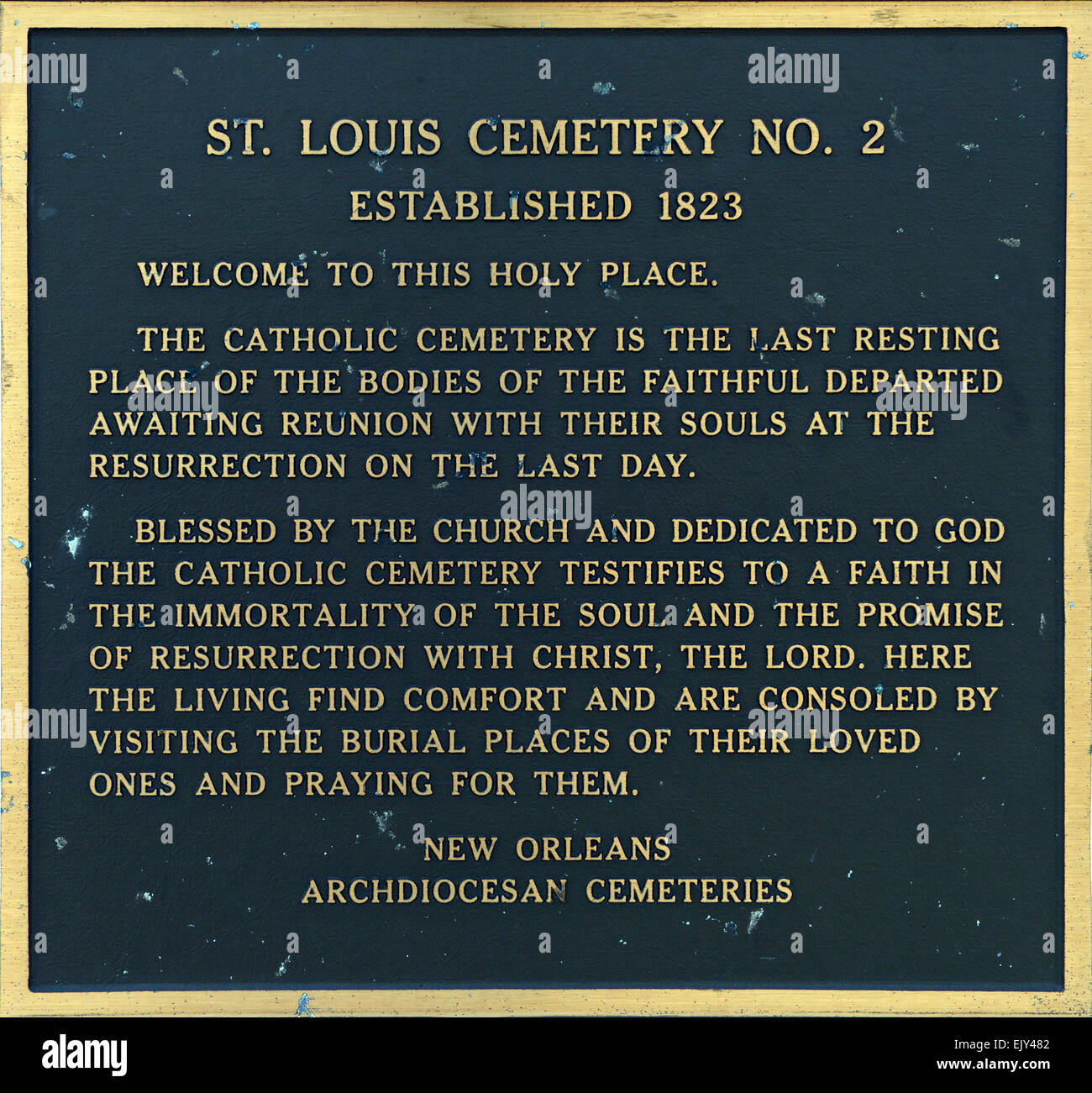 St Louis no 2 sign cemetery graveyard new orleans dead above ground ...