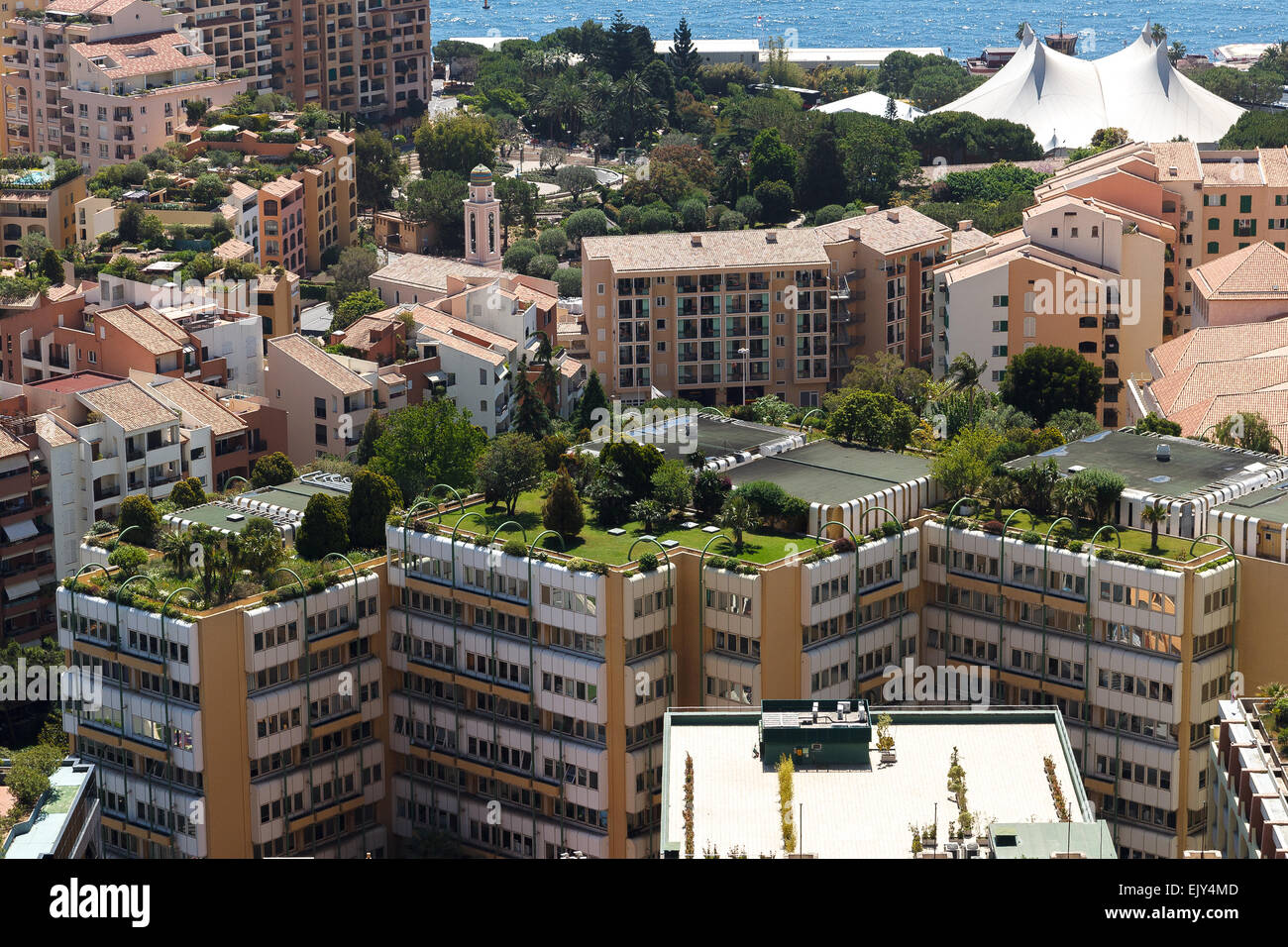 Monaco building roofs Stock Photo - Alamy