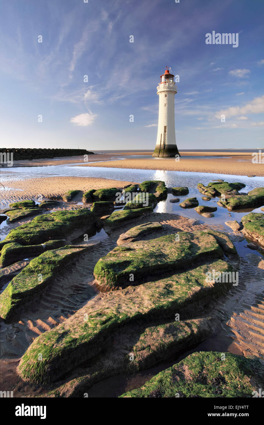 New Brighton Lighthouse on the Wirral near Birkenhead Stock Photo - Alamy