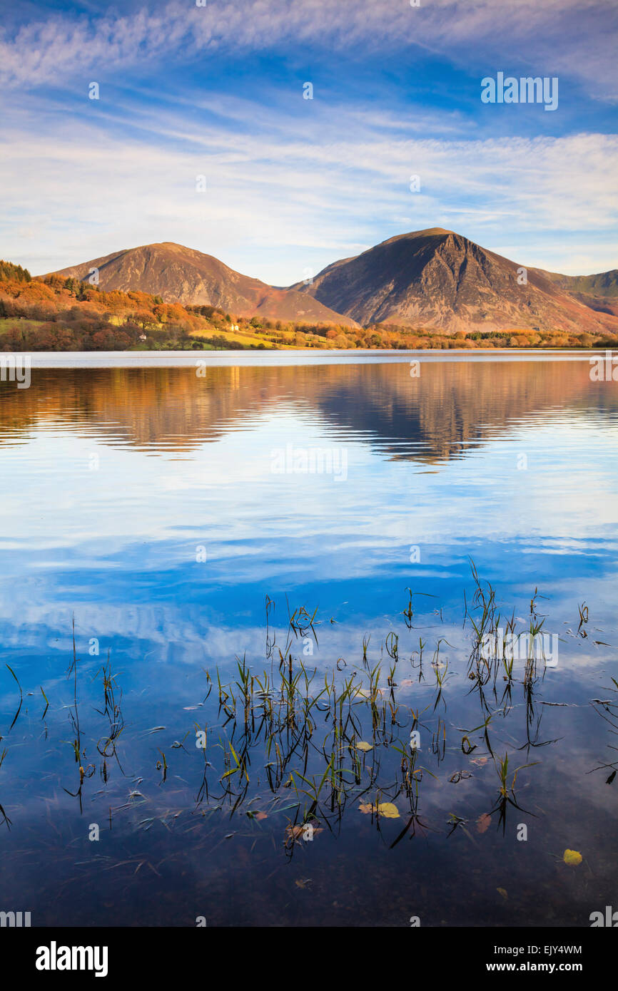 Loweswater in the Lake District National park, with Grassmoor in the ...