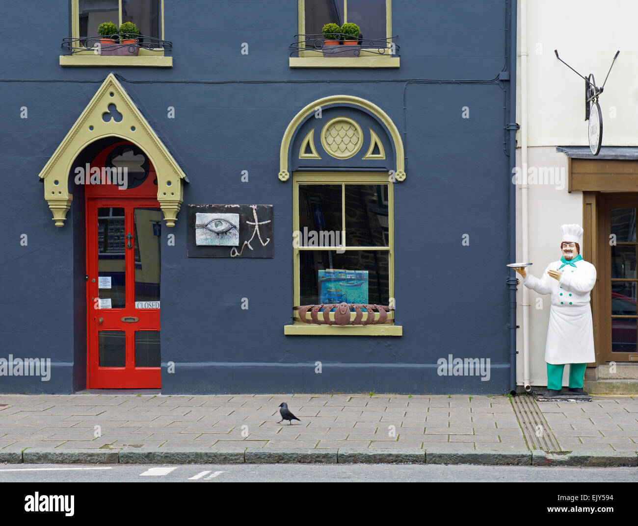 Street in Machynlleth, Powys, Wales UK Stock Photo - Alamy
