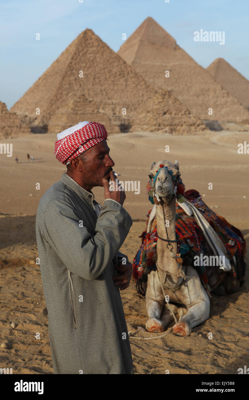 The pyramids of Giza Stock Photo - Alamy