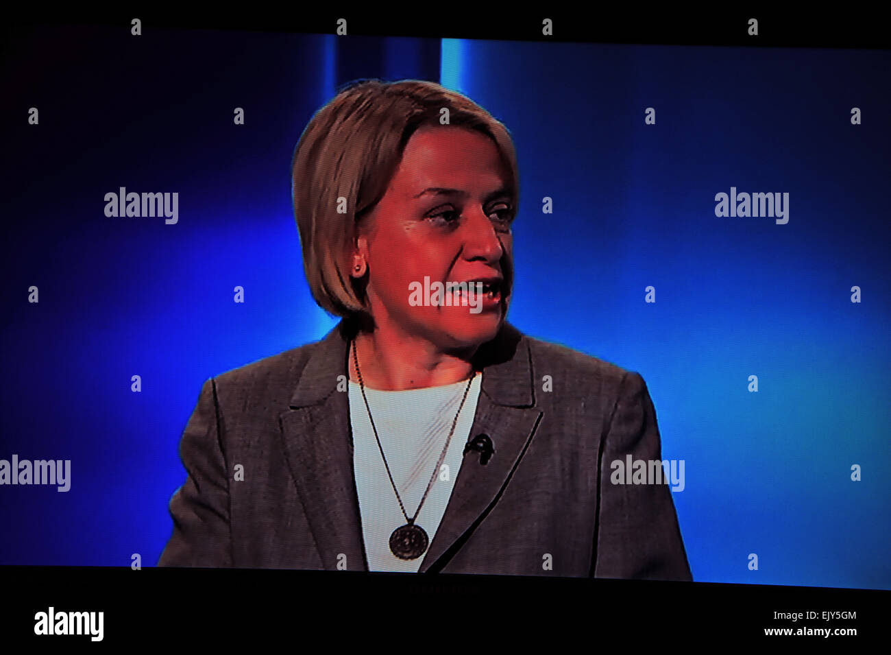 Natalie Bennett the leader of the Green Party participates in the 7-way ...