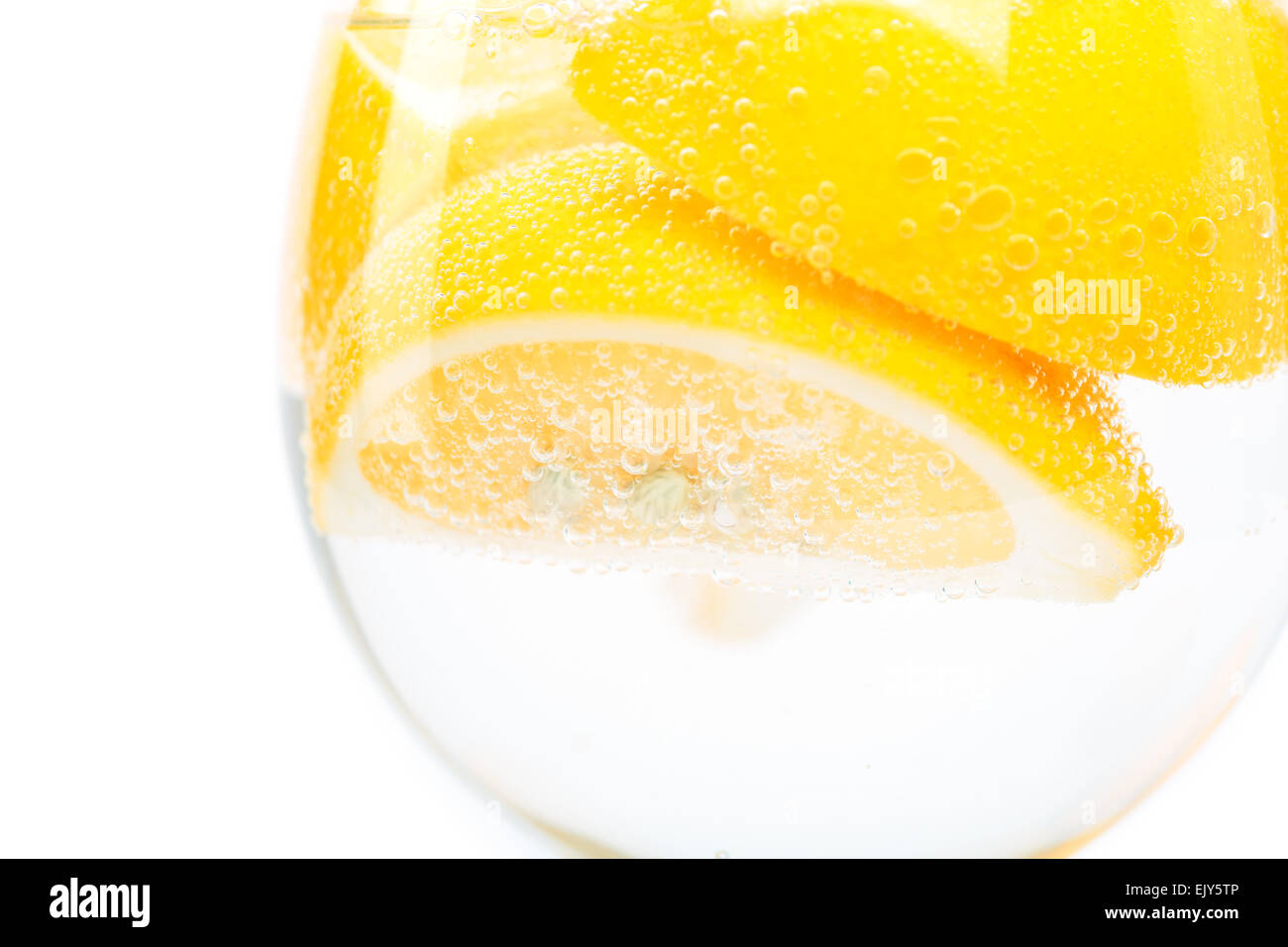 lemon in glass Stock Photo - Alamy