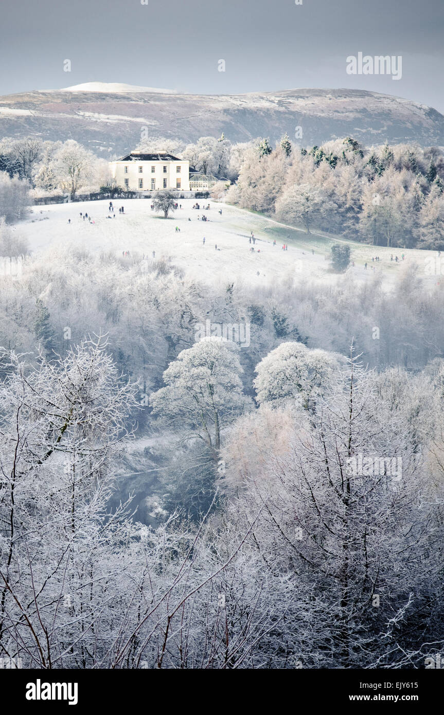 Barnetts Demesne and trees covered with snow Stock Photo - Alamy