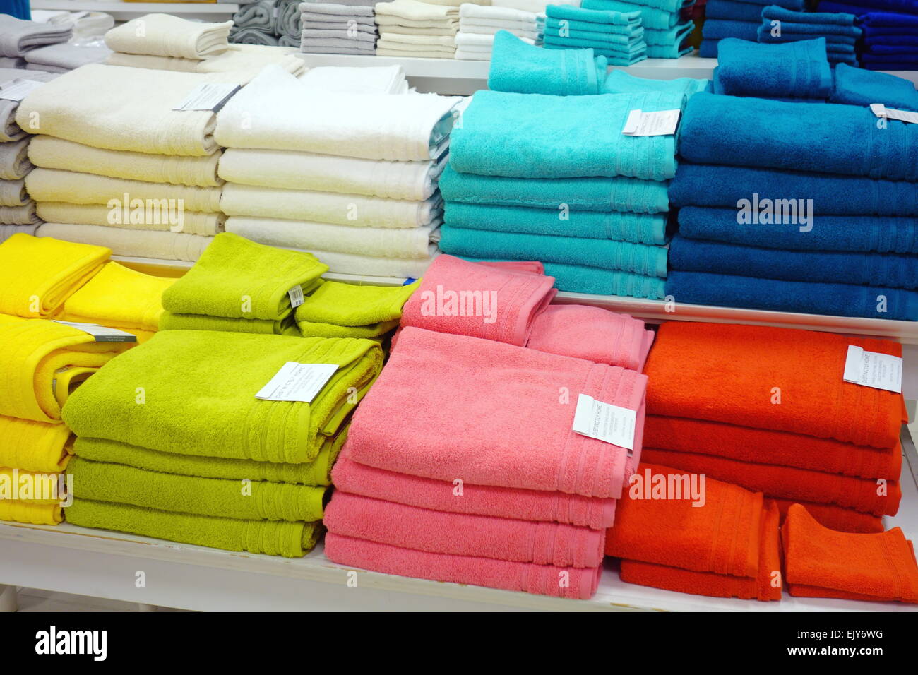 Colorful fabric towels Stock Photo - Alamy