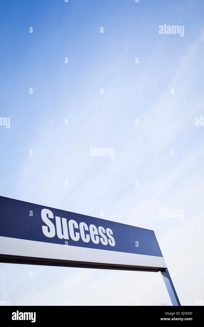 Signpost to success Stock Photo - Alamy