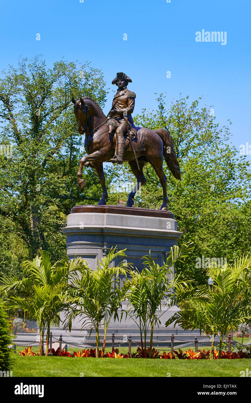 Boston Common George Washington monument at Massachusetts USA Stock ...