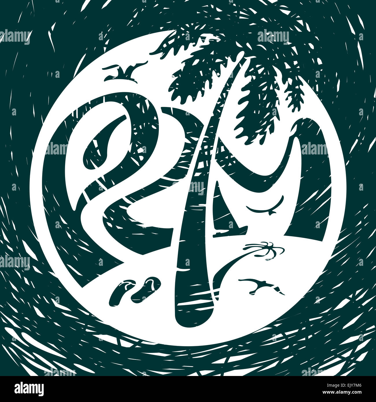 Symbol Lettering Palm Stock Photo - Alamy