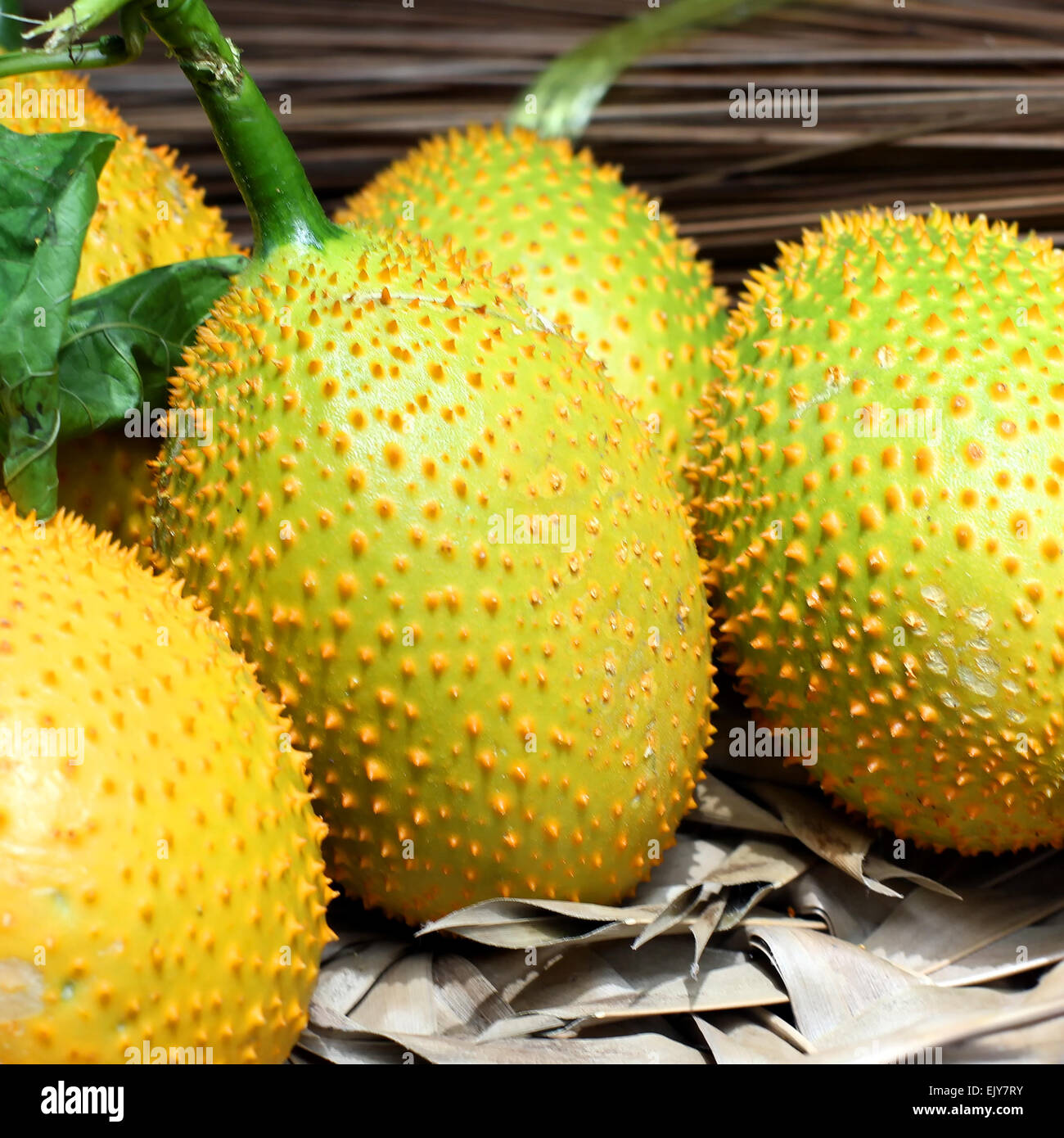 Gac fruit at fruit market Stock Photo - Alamy
