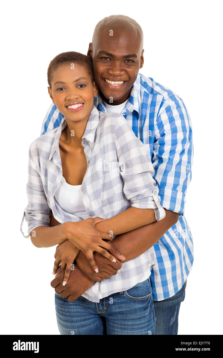 cute African couple isolated on white background Stock Photo - Alamy
