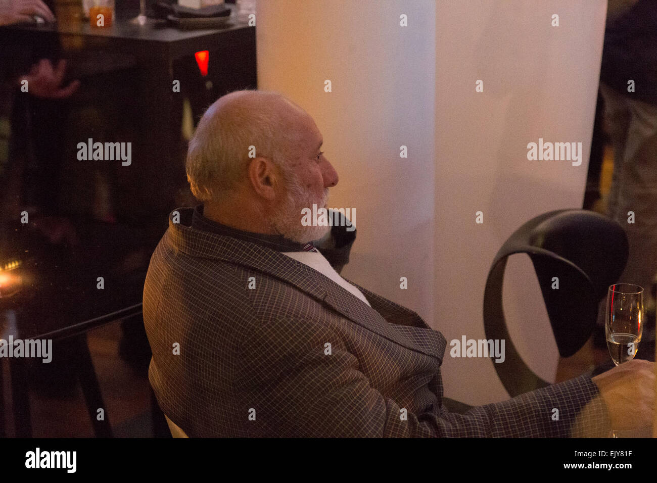 a man in the bar using a mobile phone Stock Photo - Alamy