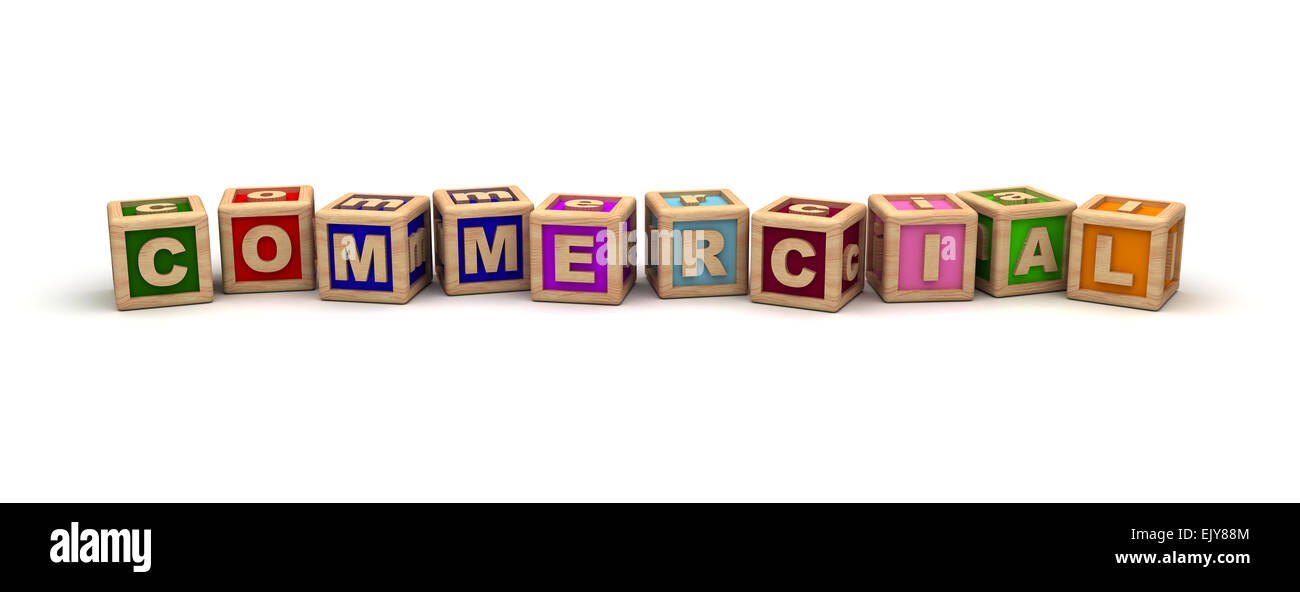 Commercial Text Cube Stock Photo - Alamy