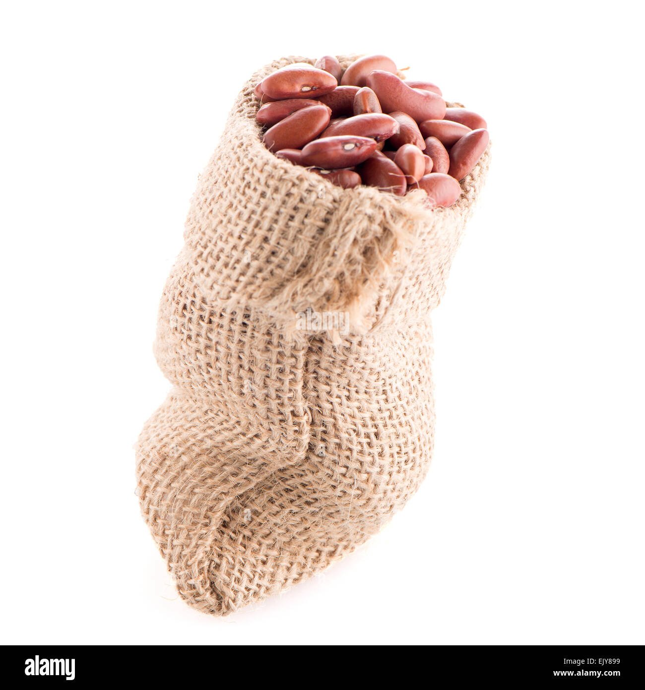 Red beans bag isolated on white background Stock Photo - Alamy