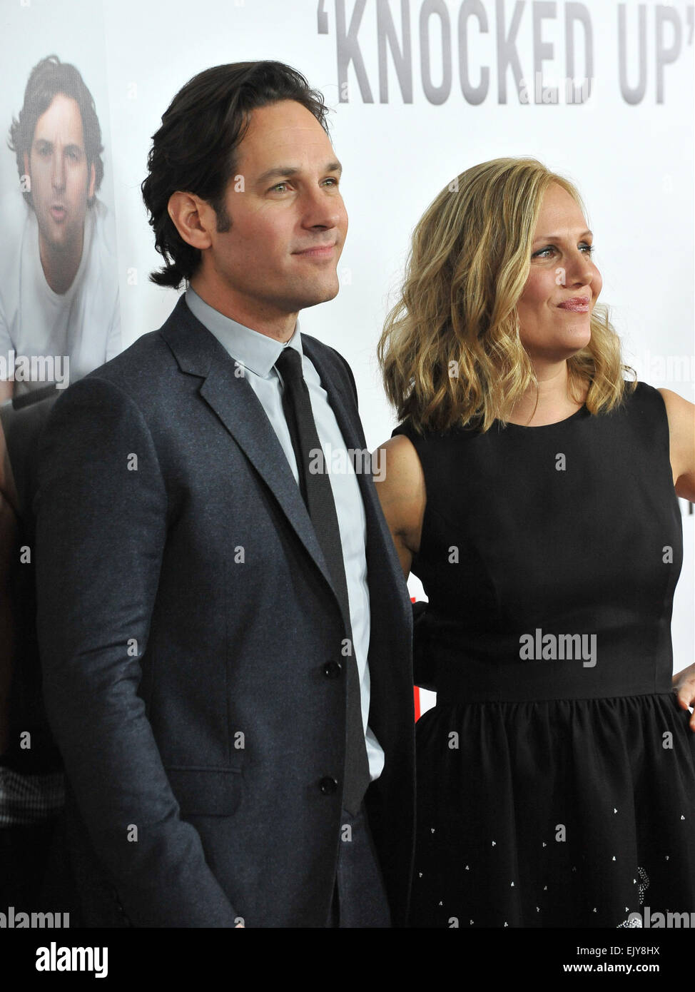 Paul rudd and his wife julie yaeger hi-res stock photography and images ...