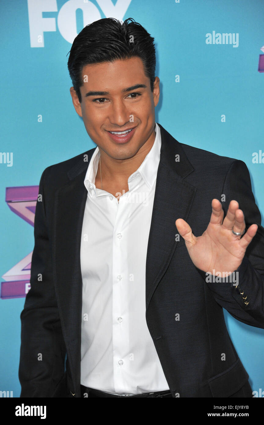 LOS ANGELES, CA - DECEMBER 17, 2012: Mario Lopez at the press ...
